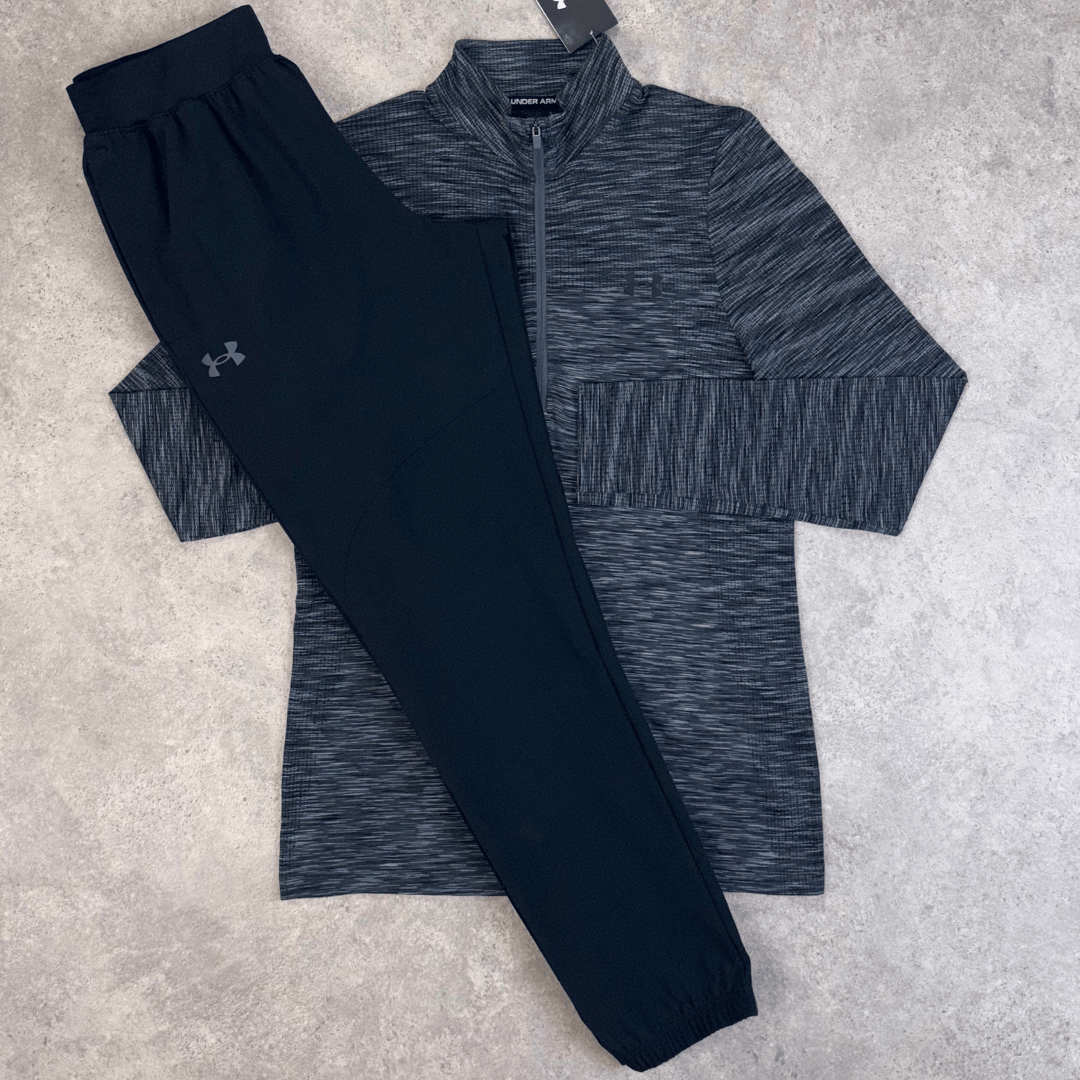 Under armour 1/4 zip seamless set 'black/grey'